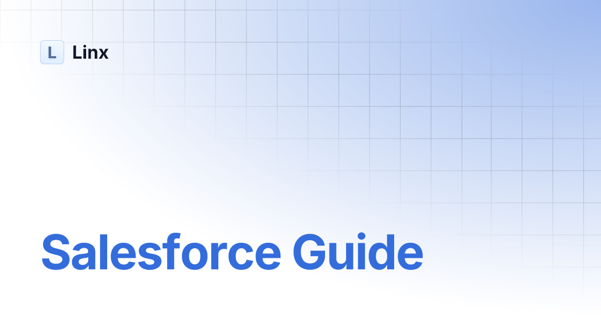 Salesforce Guide | Linx
