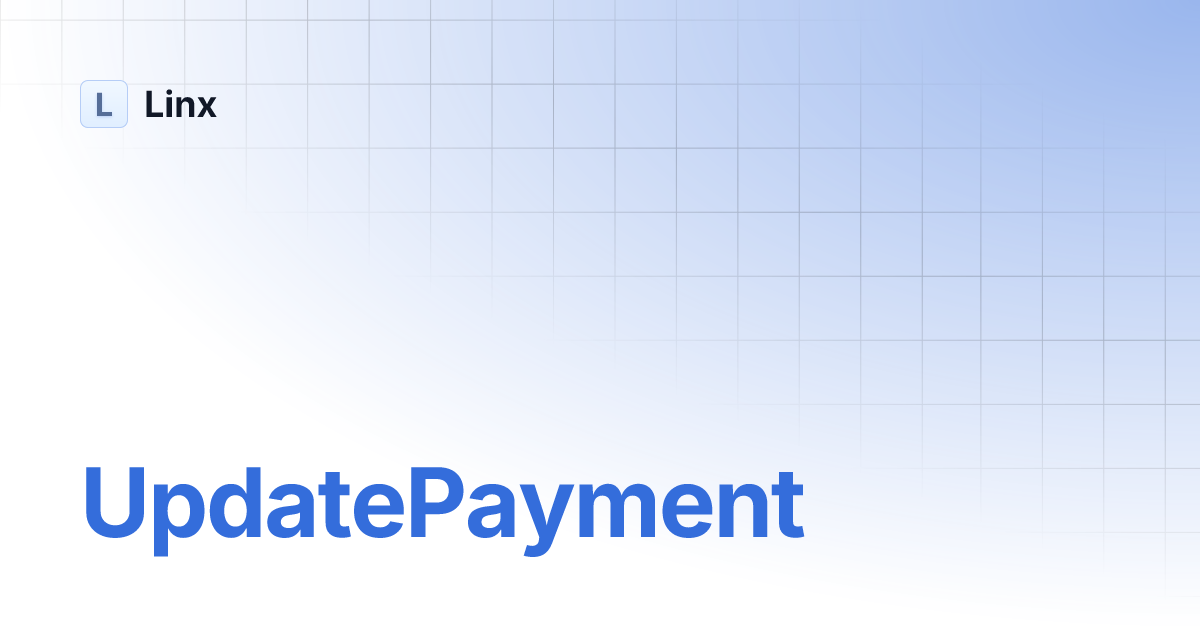 UpdatePayment | Linx