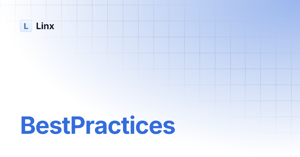 BestPractices | Linx